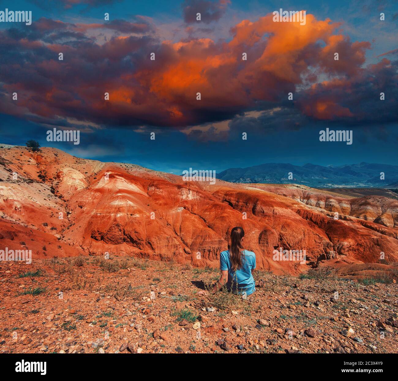 Valley of Mars landscapes Stock Photo - Alamy