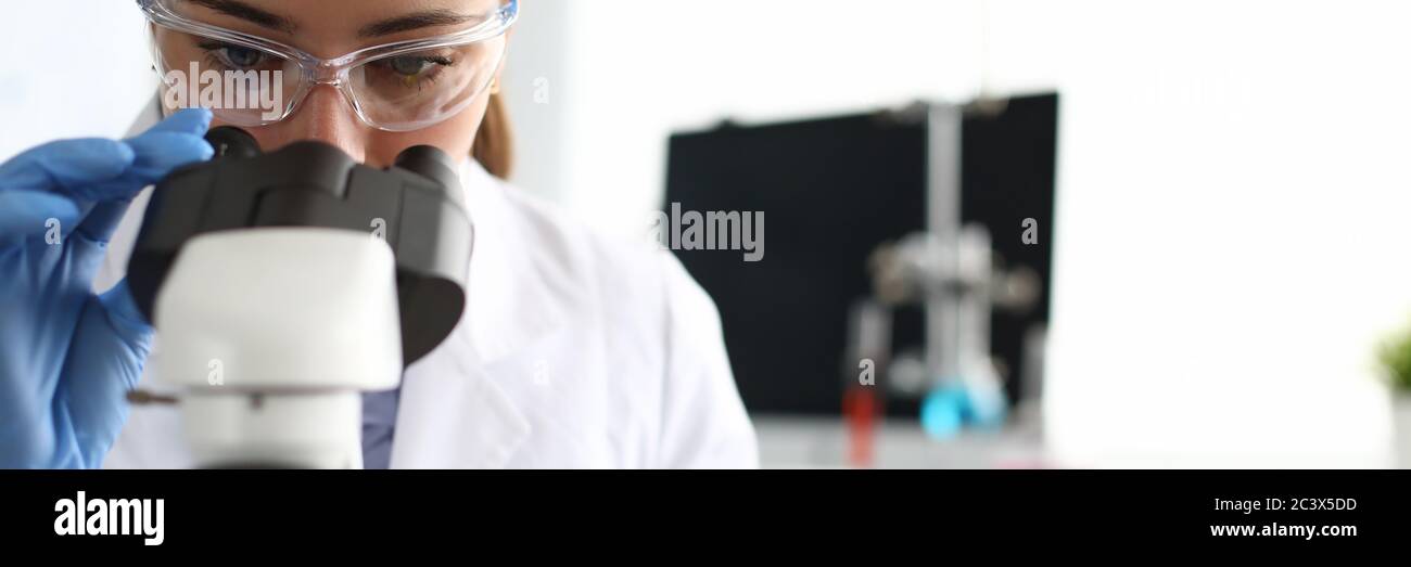 Researcher on workplace Stock Photo - Alamy