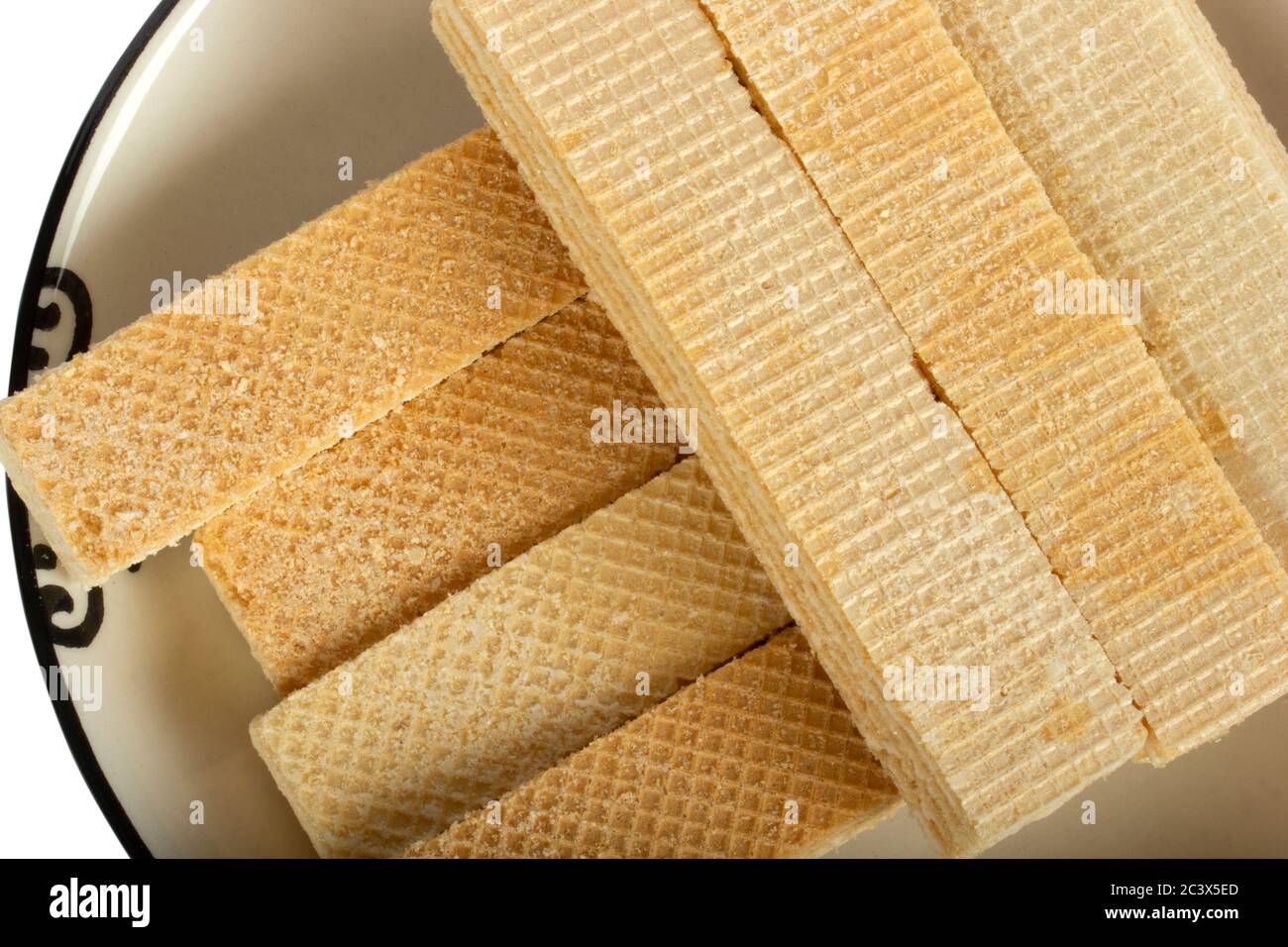 Rectangle shape wafer biscuit. Food background Stock Photo - Alamy