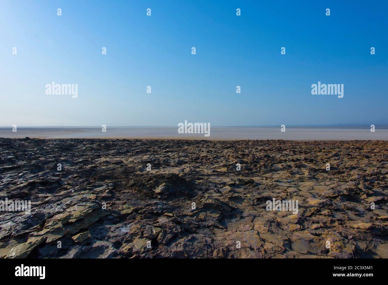 Infinite depression landscape of Danakil desert, Ethiopia Stock Photo ...