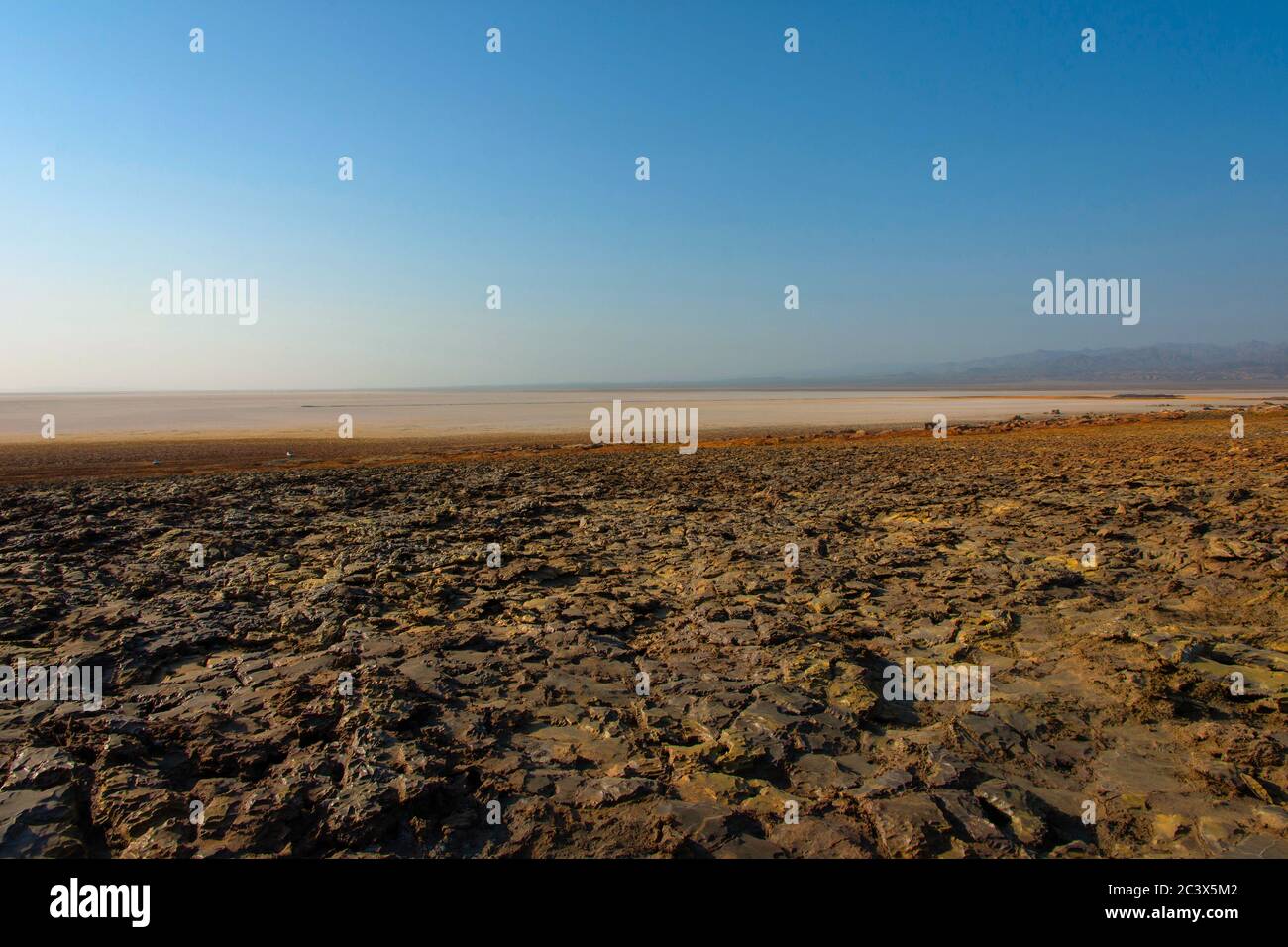 Infinite depression landscape of Danakil desert, Ethiopia Stock Photo ...