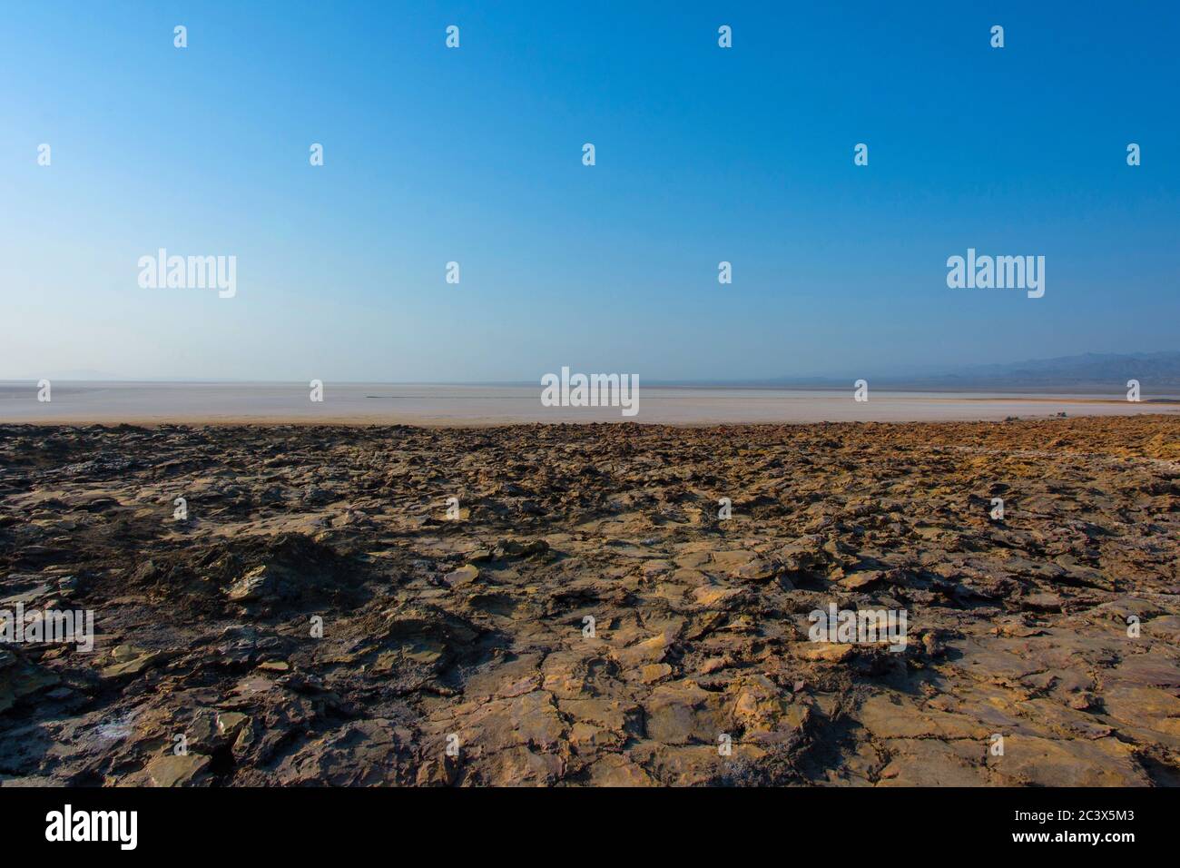 Infinite depression landscape of Danakil desert, Ethiopia Stock Photo ...