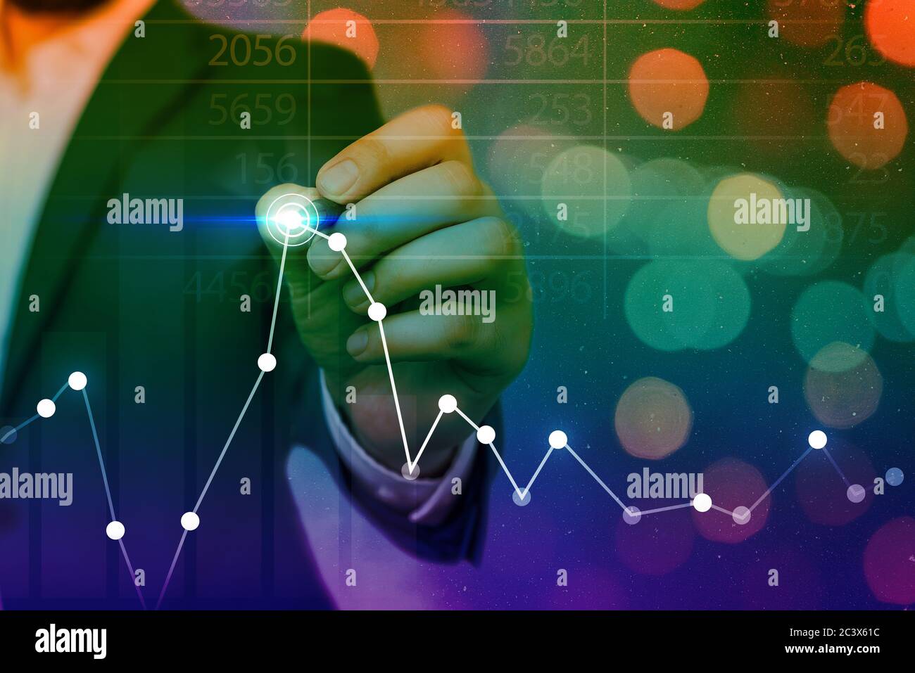Arrow Symbol Going Upward Denoting Points Showing Significant ...