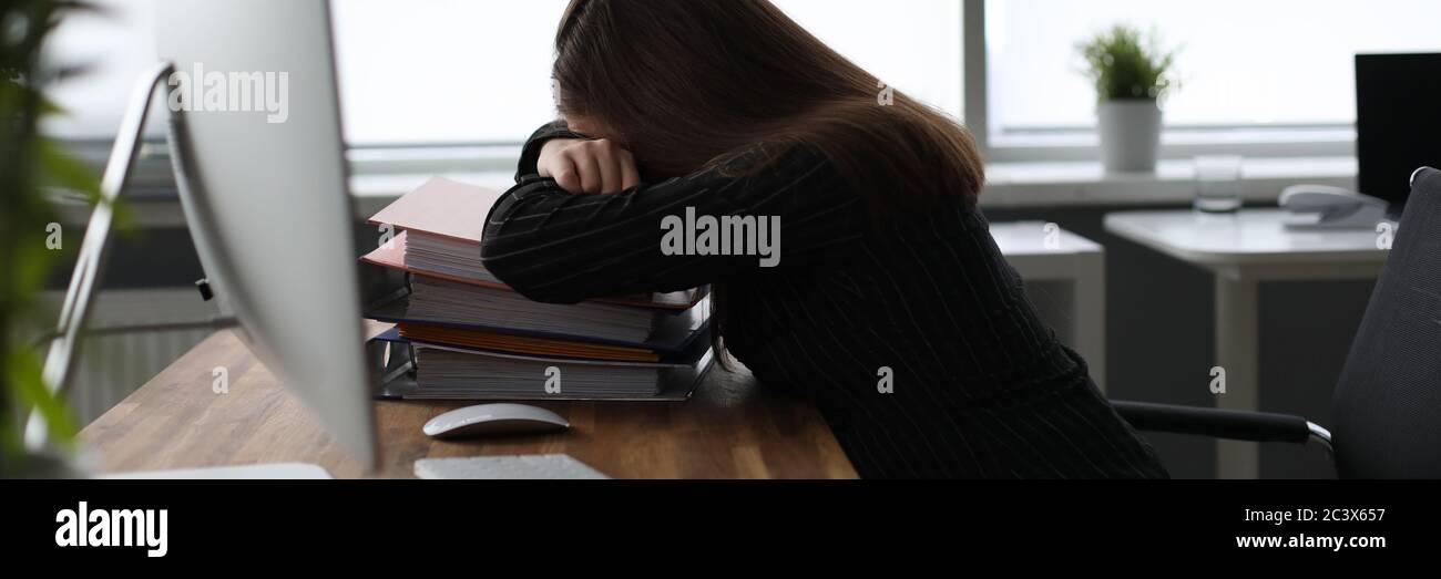 Upset clerk at work Stock Photo - Alamy