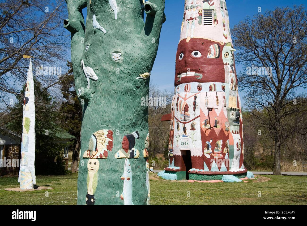 Galloway Totem Pole Park, City of Foyil, Historic Route 66, Oklahoma ...