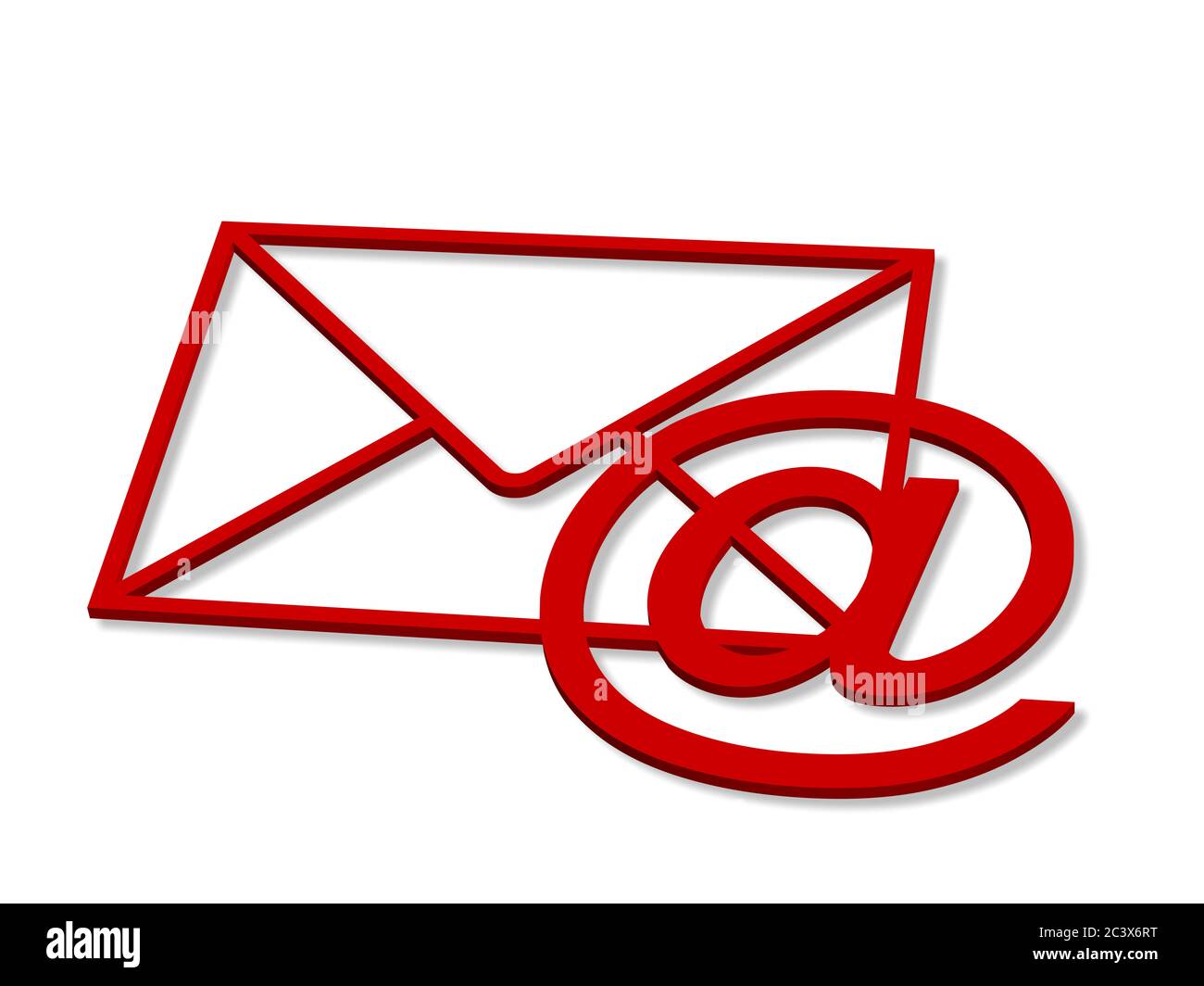 Email, symbolic representation, 3D illustration Stock Photo - Alamy