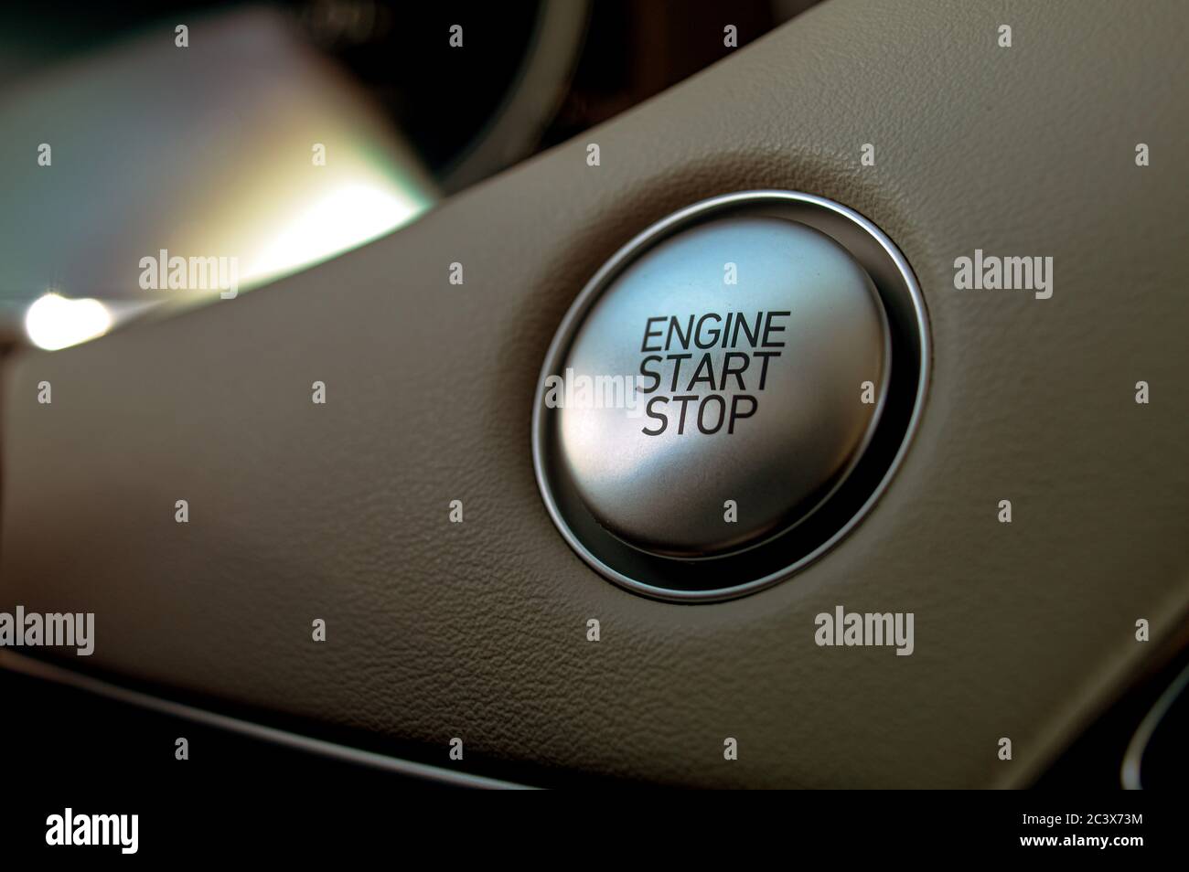 Luxury vehicles push to start ignition Stock Photo - Alamy