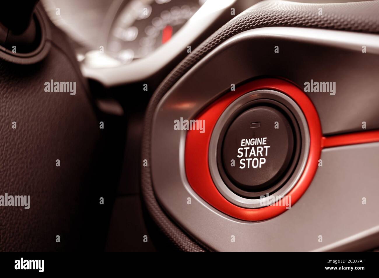 Luxury vehicles push to start ignition Stock Photo - Alamy