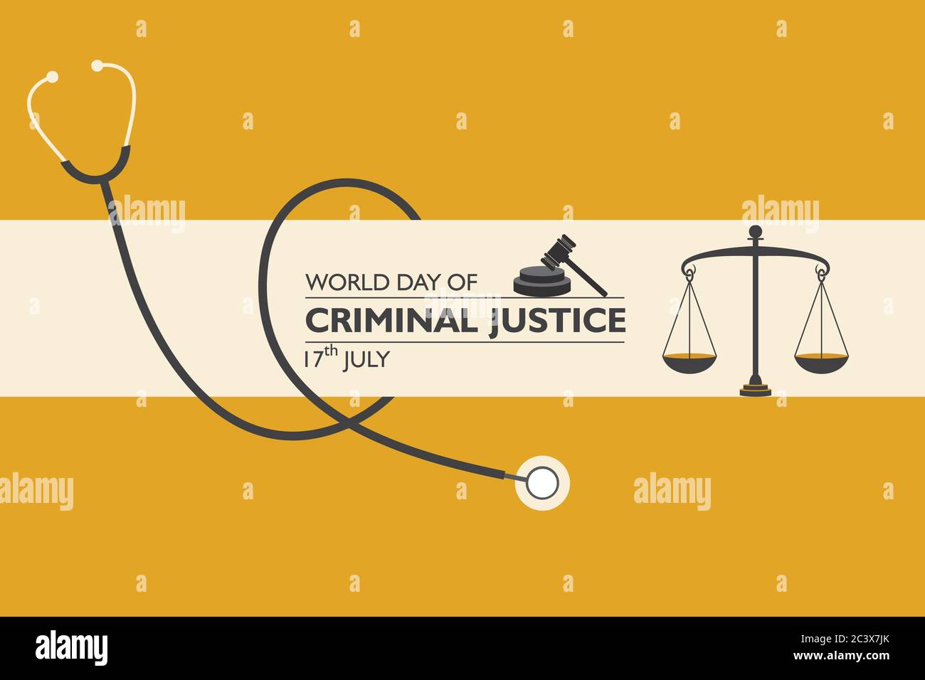 vector illustration for International Criminal Justice Day observed on ...