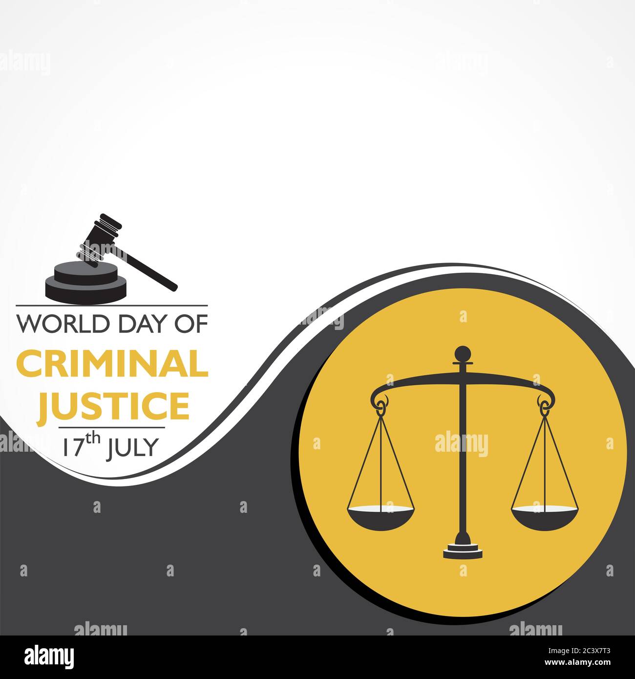 vector illustration for International Criminal Justice Day observed on ...