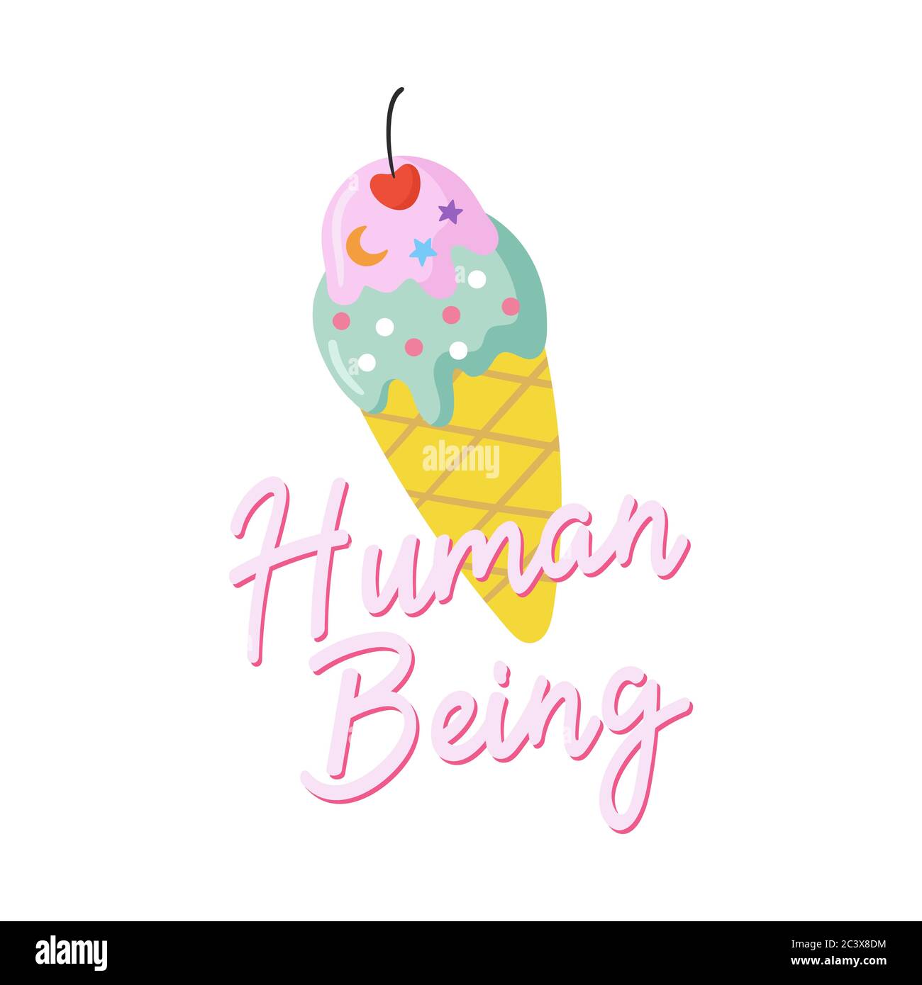 Cute LGBTQ pride print. Colorful design elements and typography. Vector ...