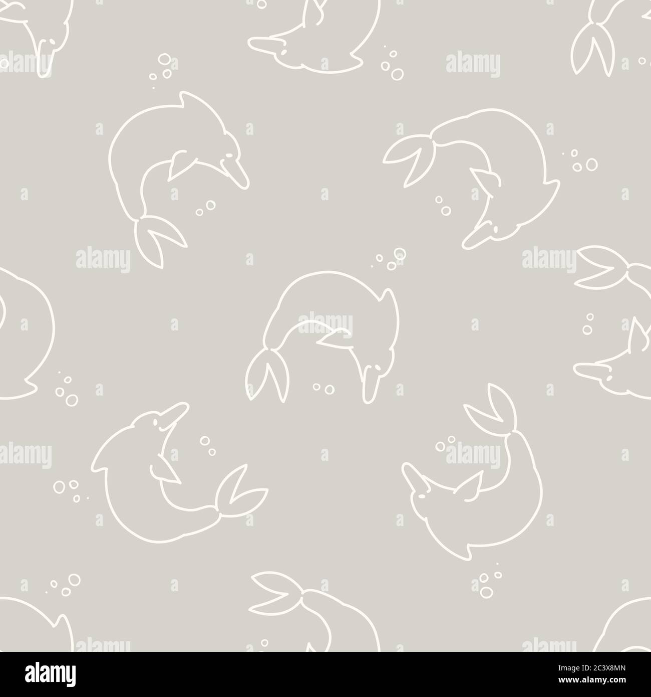 Seamless background dolphin with bubbles gender neutral baby pattern ...