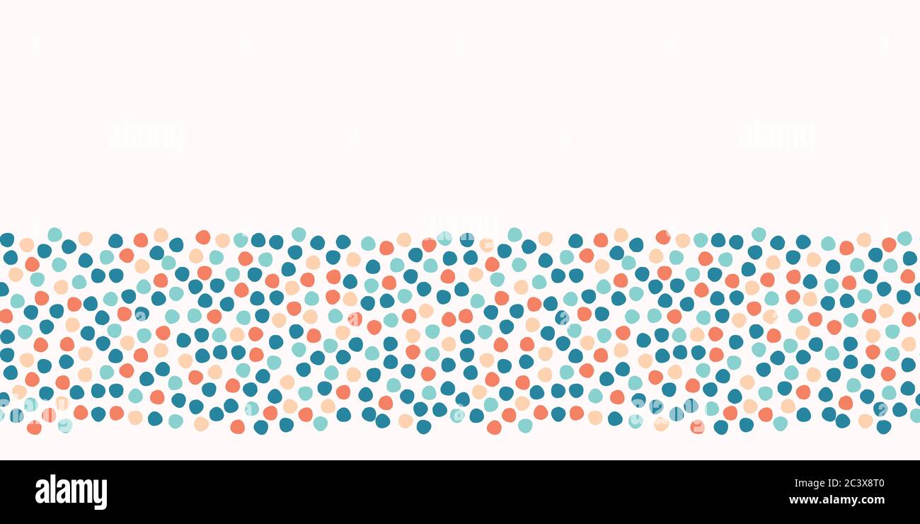 Blue And Green Polka Dot Border