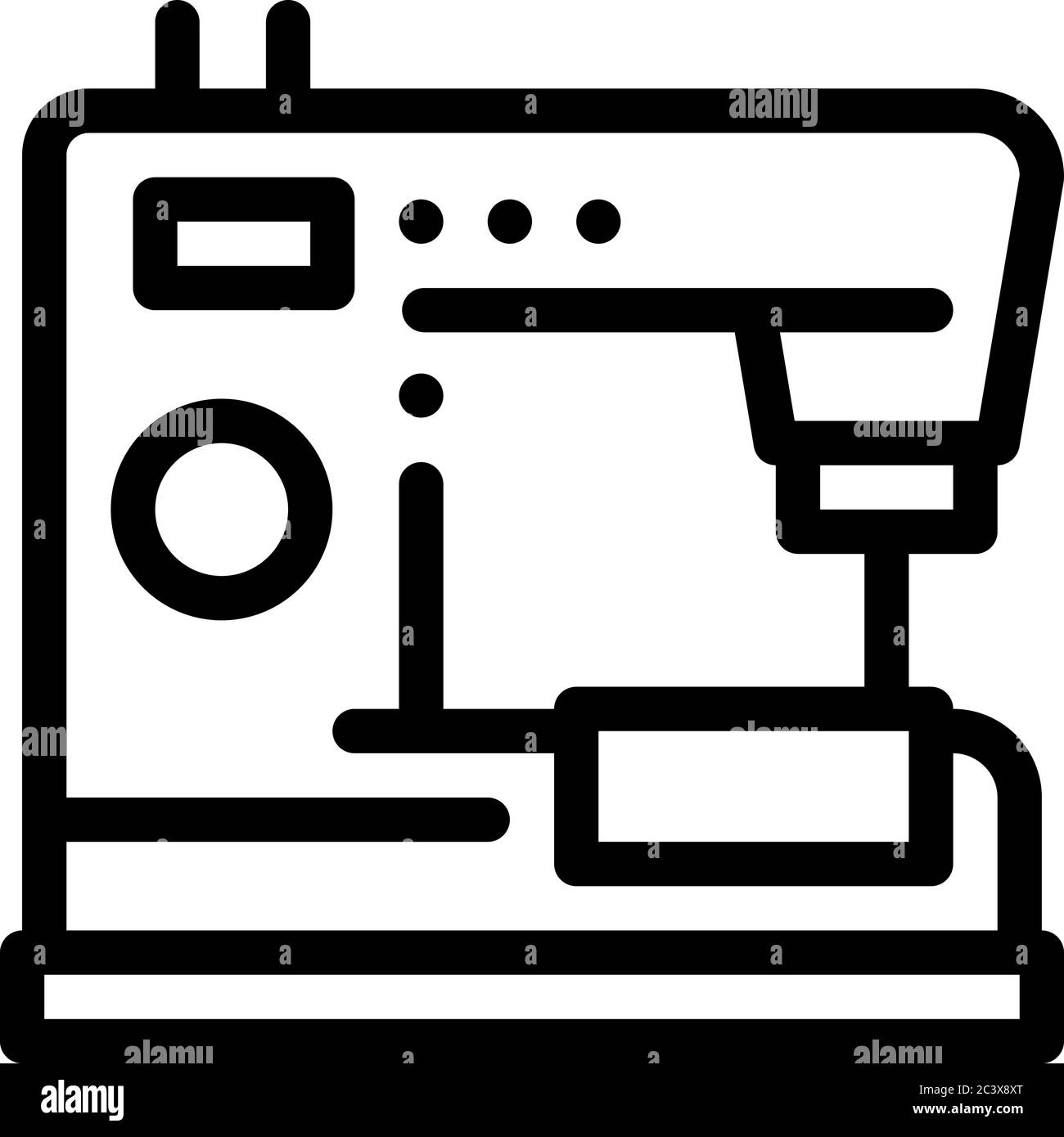 sewing machine icon vector outline illustration Stock Vector Image ...