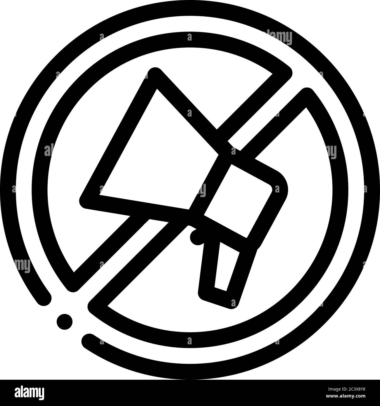 loudspeaker crossed out sign icon vector outline illustration Stock ...