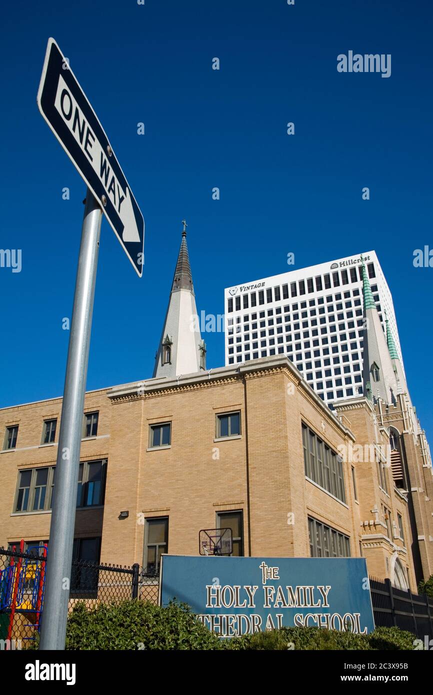 Holy Family Cathedral, Downtown Tulsa, Oklahoma, USA Stock Photo - Alamy