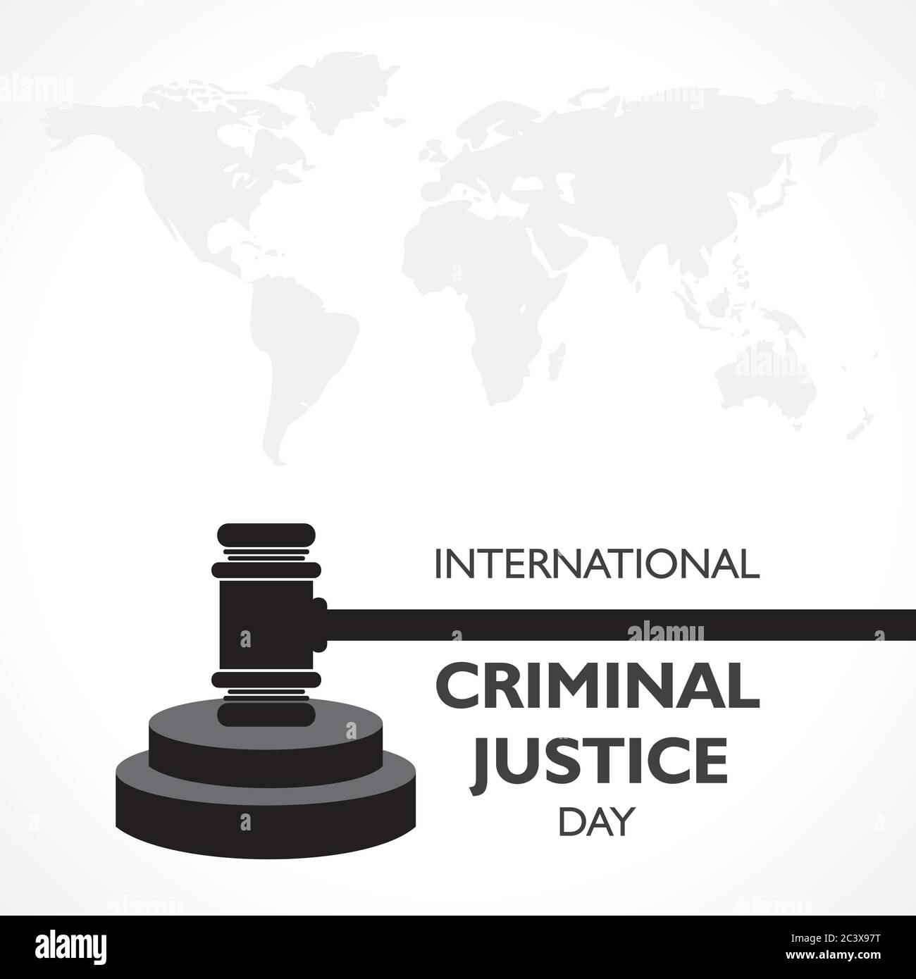 vector illustration for international criminal justice day observed on ...