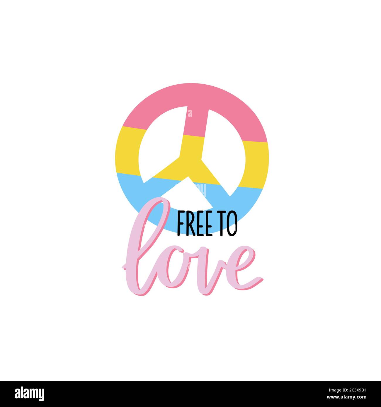 Cute LGBTQ pride print. Colorful design elements and typography. Vector ...
