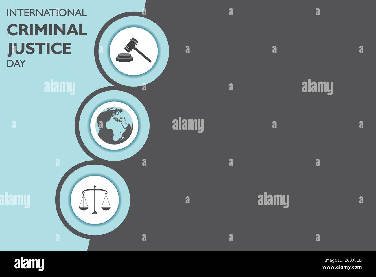 vector illustration for International Criminal Justice Day observed on ...