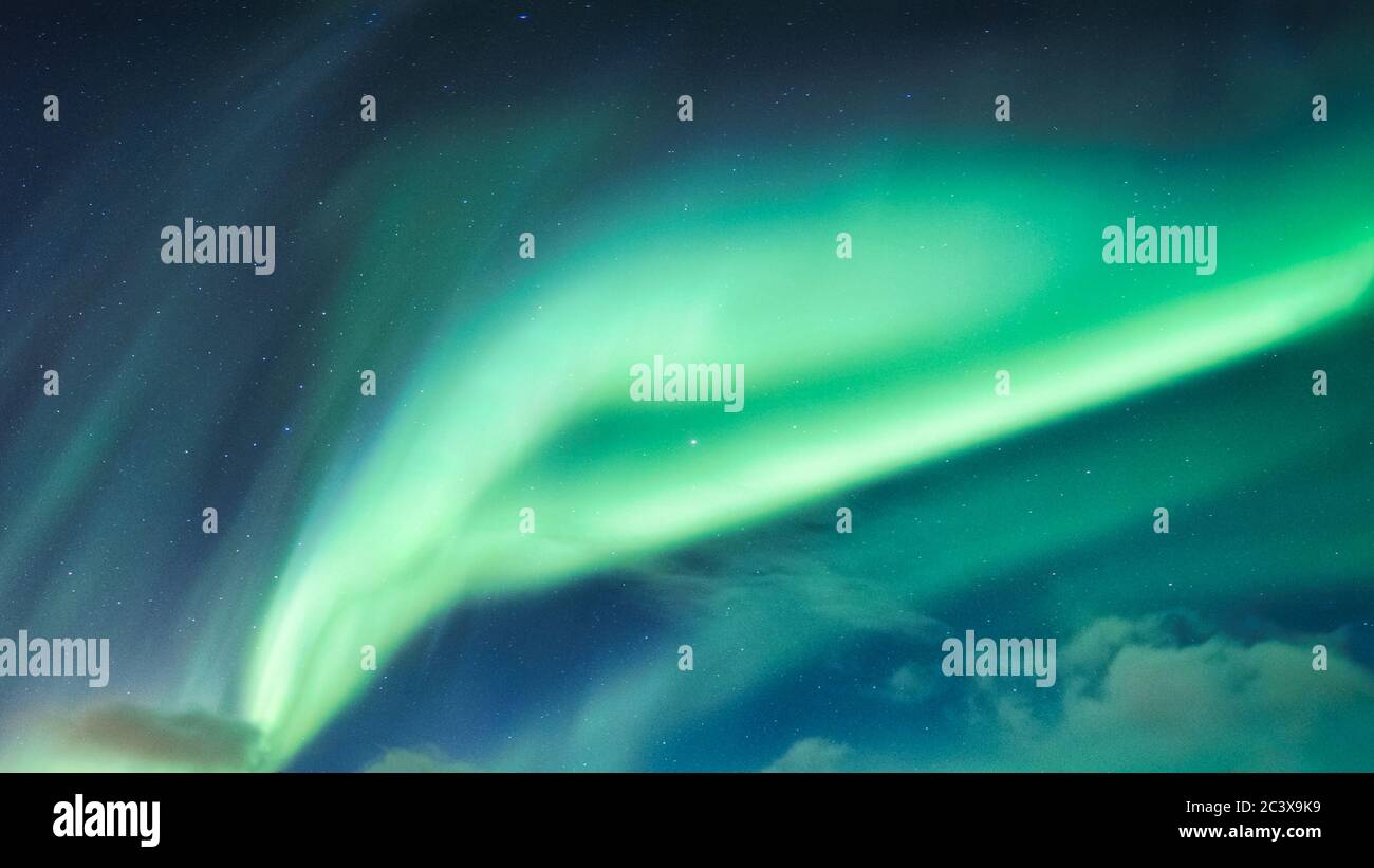 Aurora Borealis, Northern Lights covered in the night sky on Arctic ...
