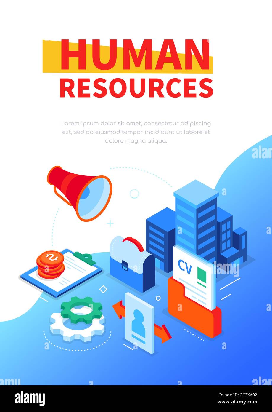 Human resources employee design Stock Vector Images - Alamy