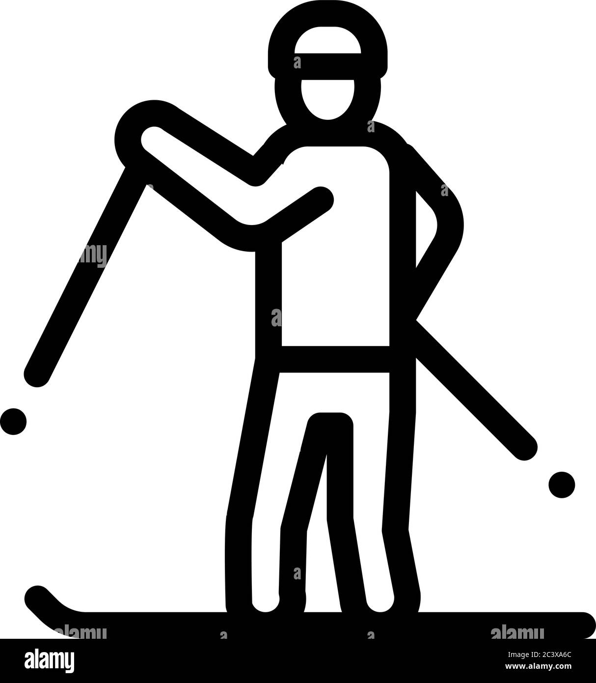 skier skiing icon vector outline illustration Stock Vector Image & Art ...