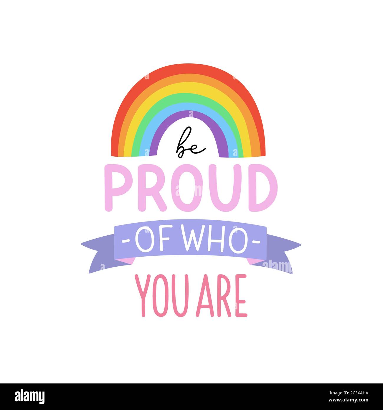 Cute LGBTQ pride print. Colorful design elements and typography. Vector ...