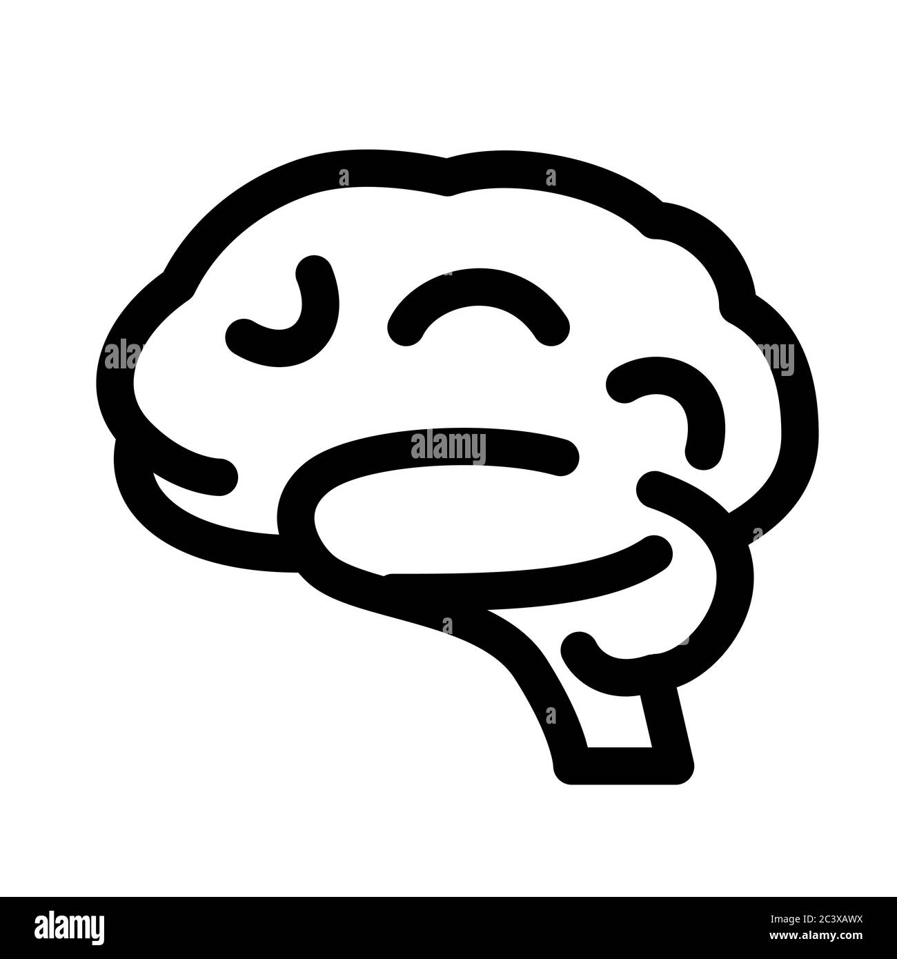 Human brain symbol Cut Out Stock Images & Pictures - Alamy