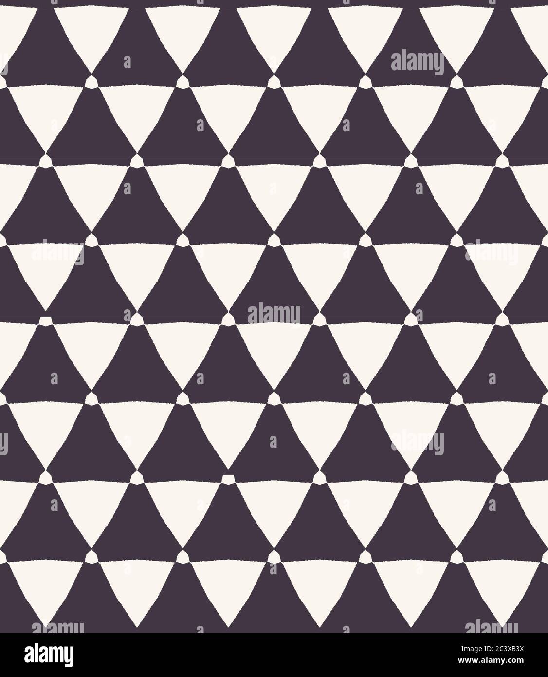 Seamless vector pattern. Hand drawn triangle lattice grid . Repeating ...