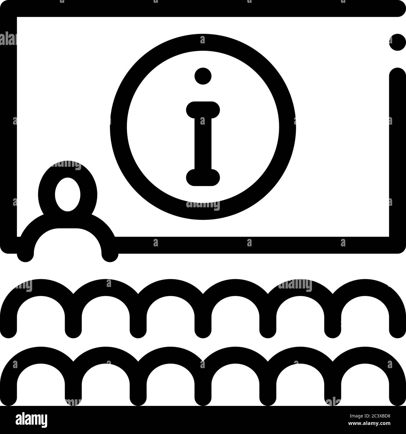 lector information blackboard icon vector outline illustration Stock ...