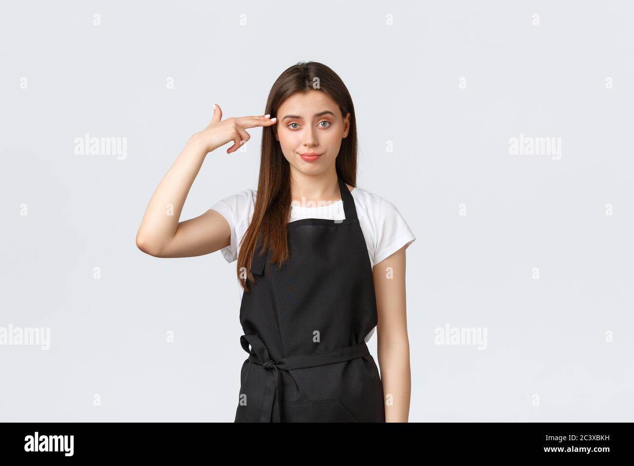 Grocery store employees, small business and coffee shops concept ...