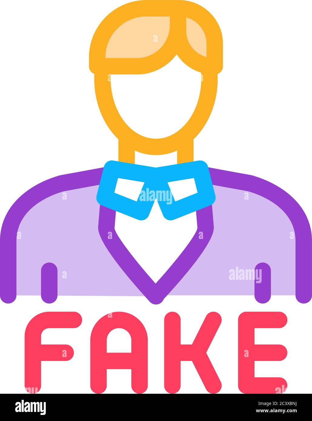 man fake photo icon vector outline illustration Stock Vector Image ...