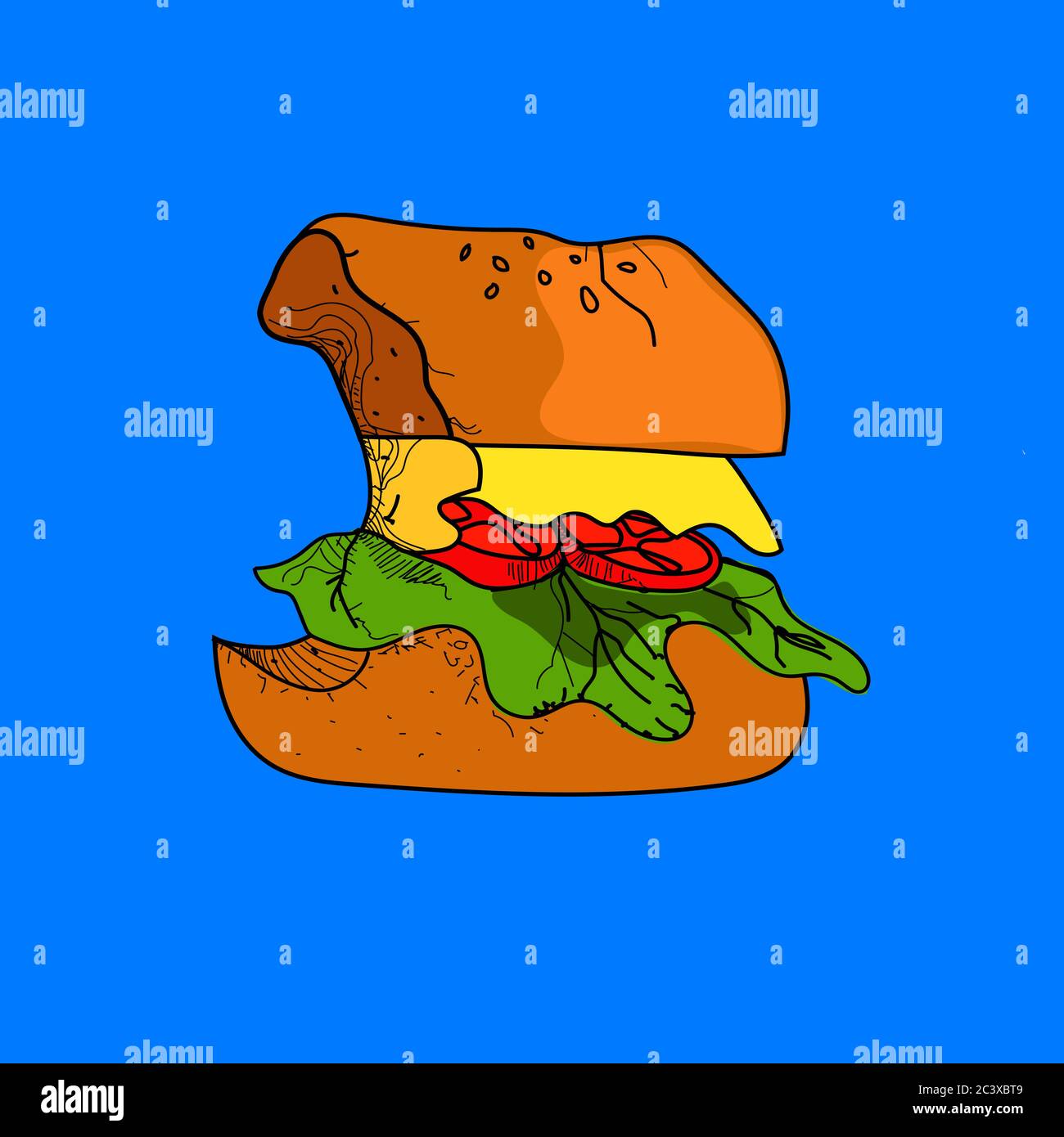 Sandwich bitten Stock Vector Images - Alamy