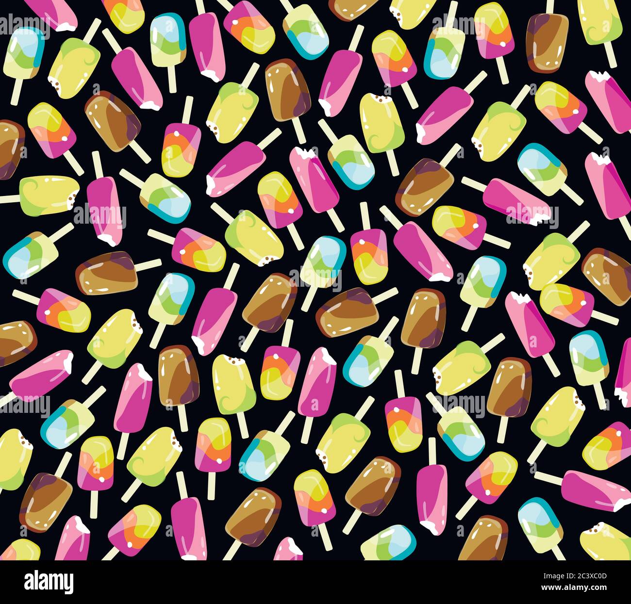 Ice cream pattern. Vector illustration Stock Vector Image & Art - Alamy