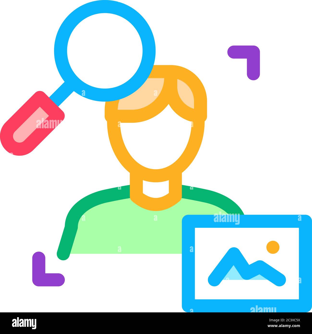 research human photo icon vector outline illustration Stock Vector ...