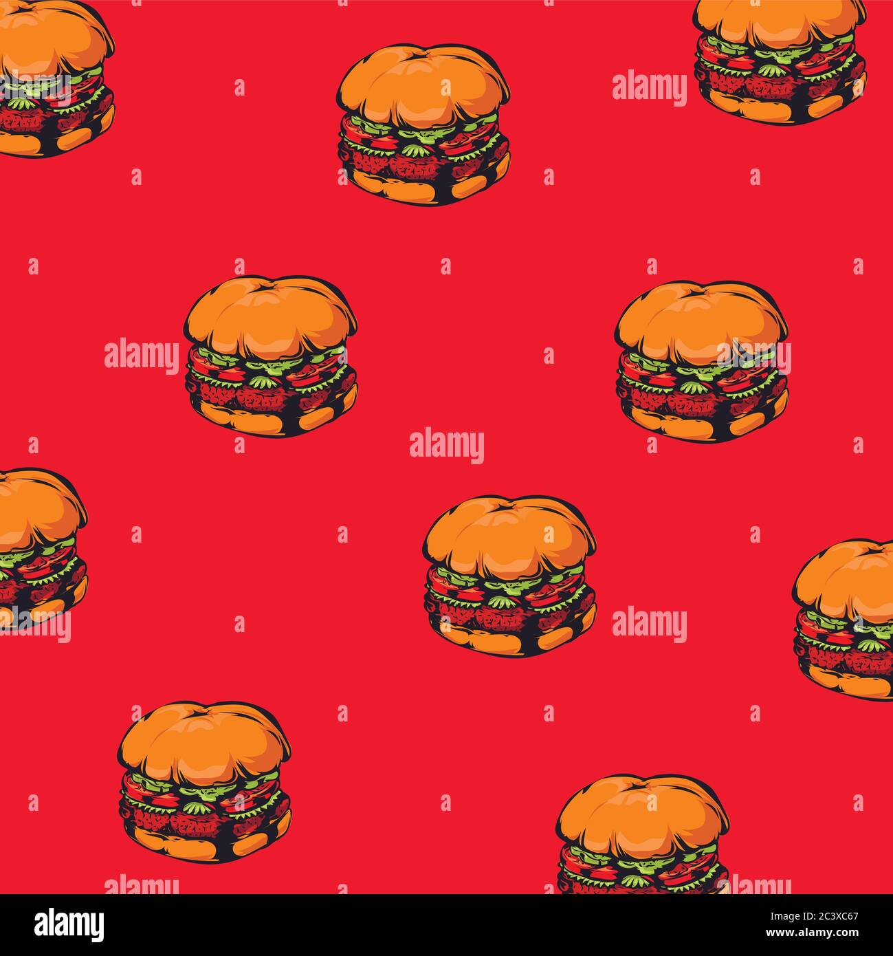 Burgers pattern. Vector illustration Stock Vector Image & Art - Alamy