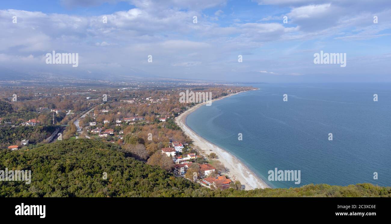 View of Panteleimonos beach, Pieria, Greece Stock Photo - Alamy