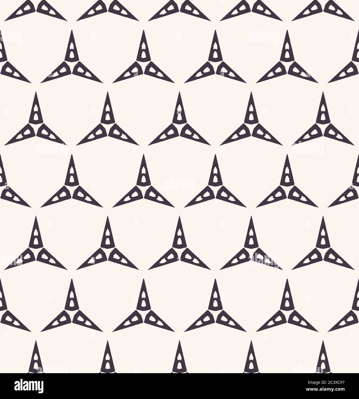 Seamless pattern hand drawn triangle star grid background. Geometric ...