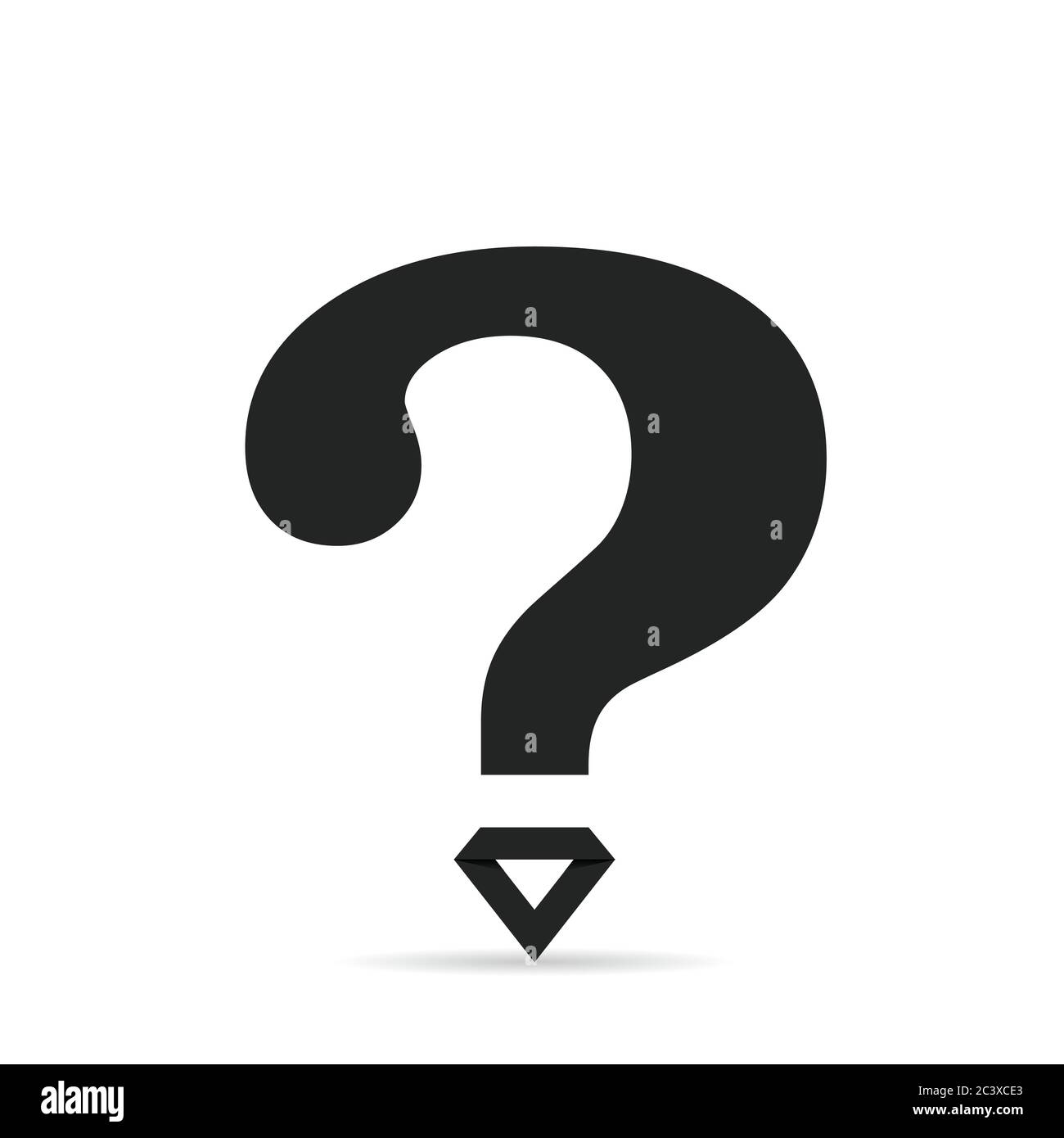 question mark with illustration of diamondon white Stock Vector Image ...