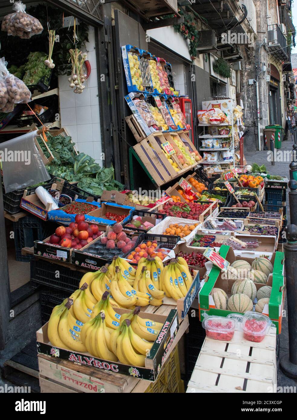 Fruits and Vegetables stand in Naples, Italy Stock Photo - Alamy