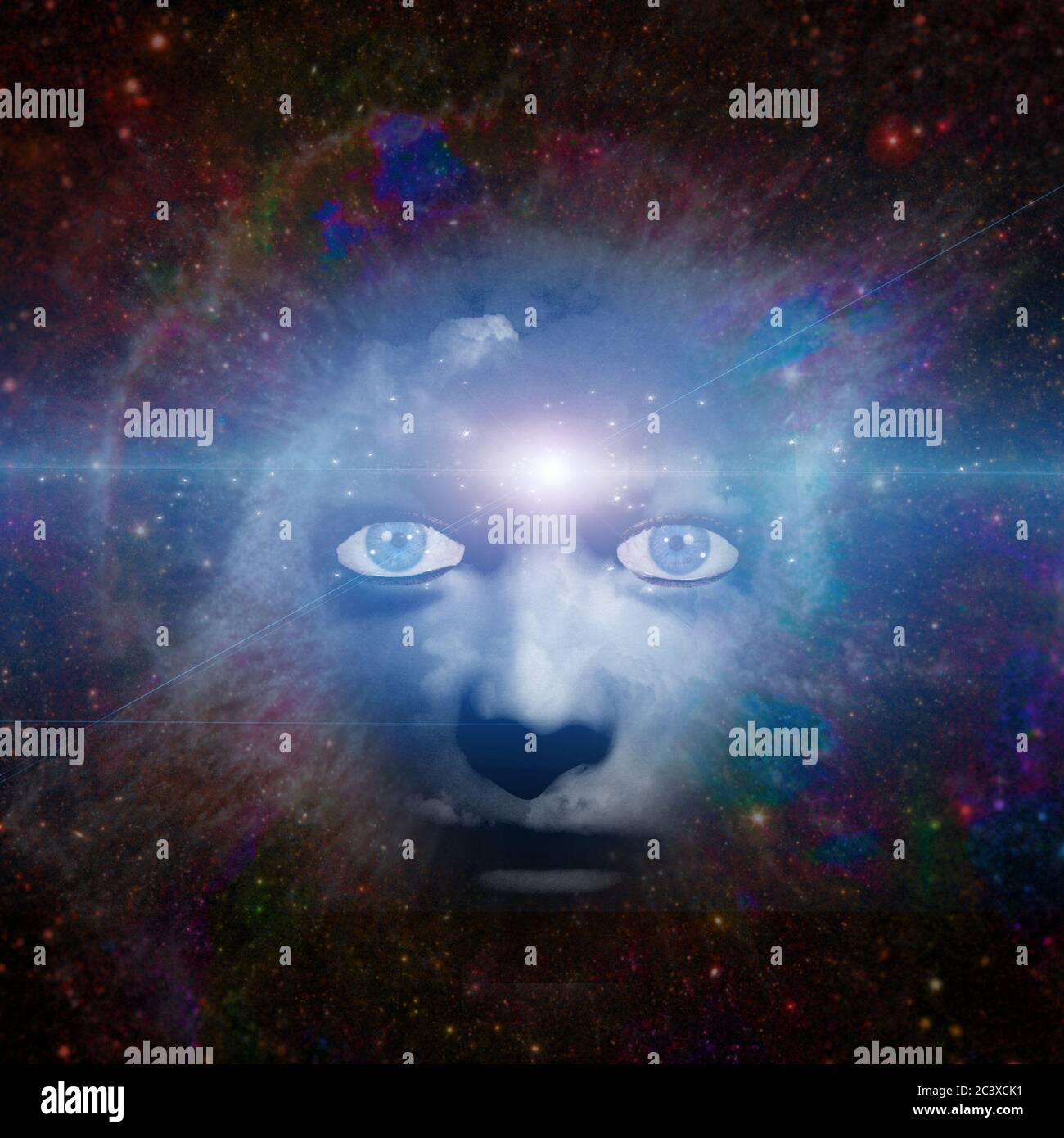 God's face in the space Stock Photo - Alamy