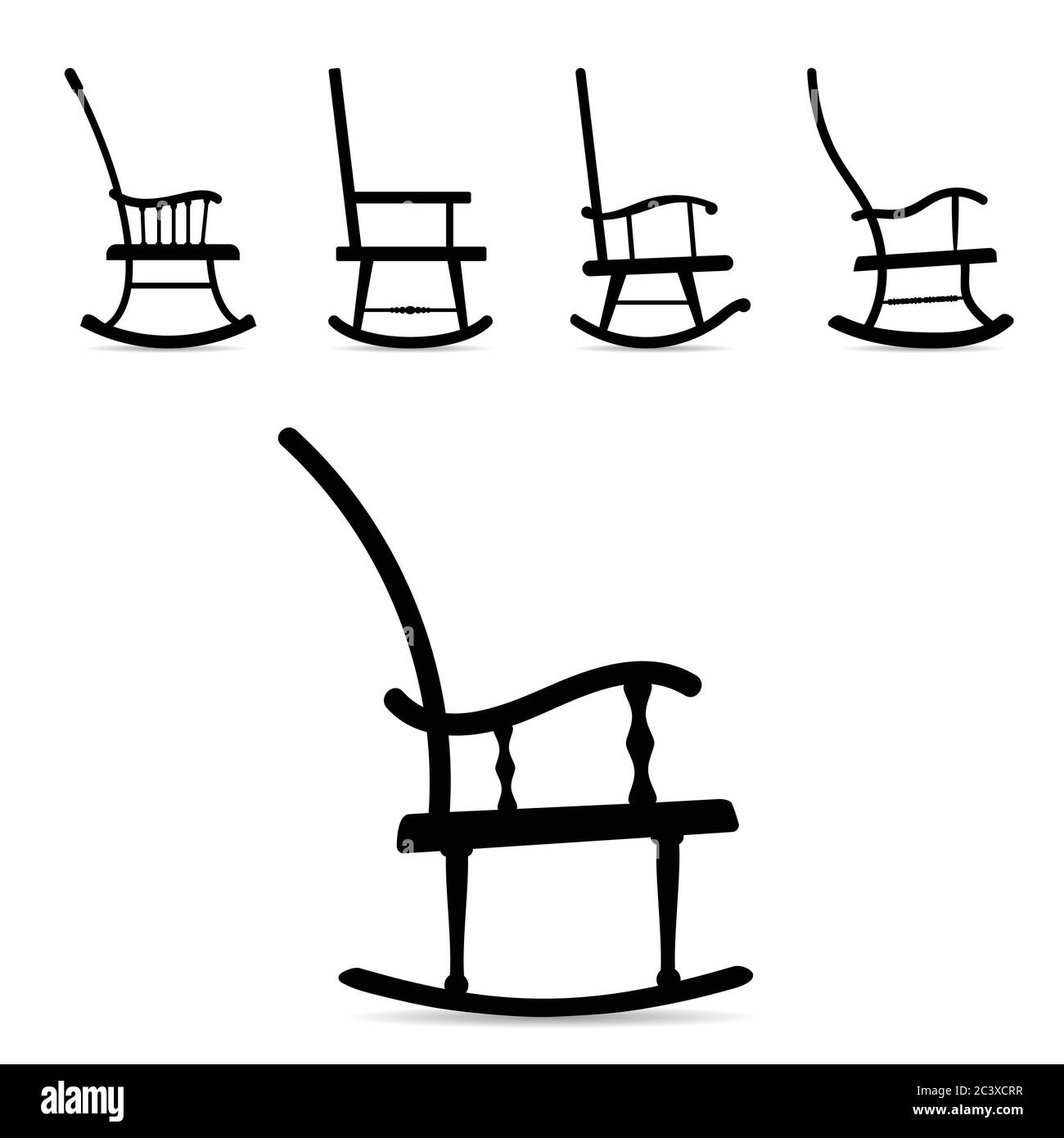 Rocking Chair vector illustration Stock Vector Image & Art - Alamy