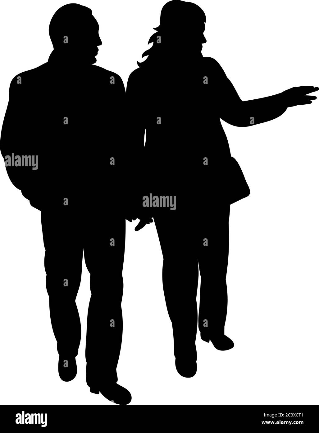 vector, isolated silhouette people go Stock Vector Image & Art - Alamy