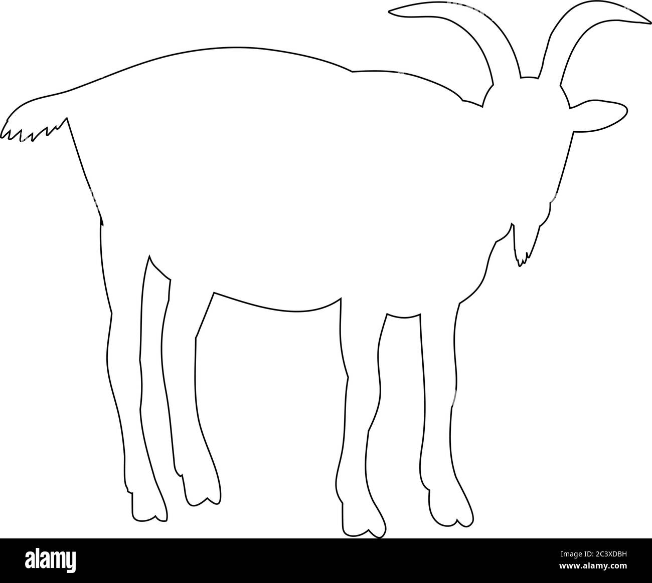 Goat outline hi-res stock photography and images - Alamy