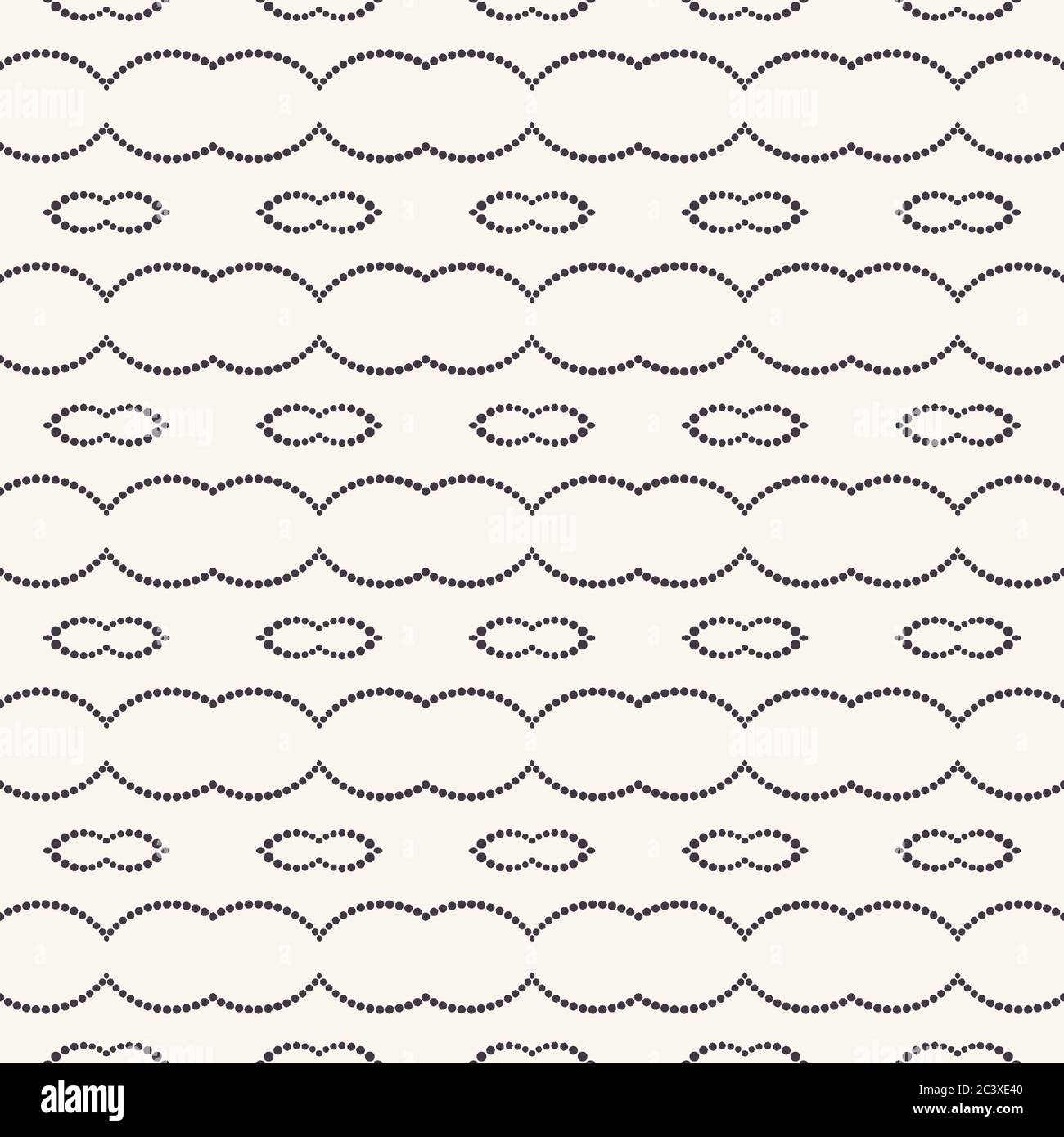 Seamless pattern hand drawn dot stripe background. Geometric curved ...