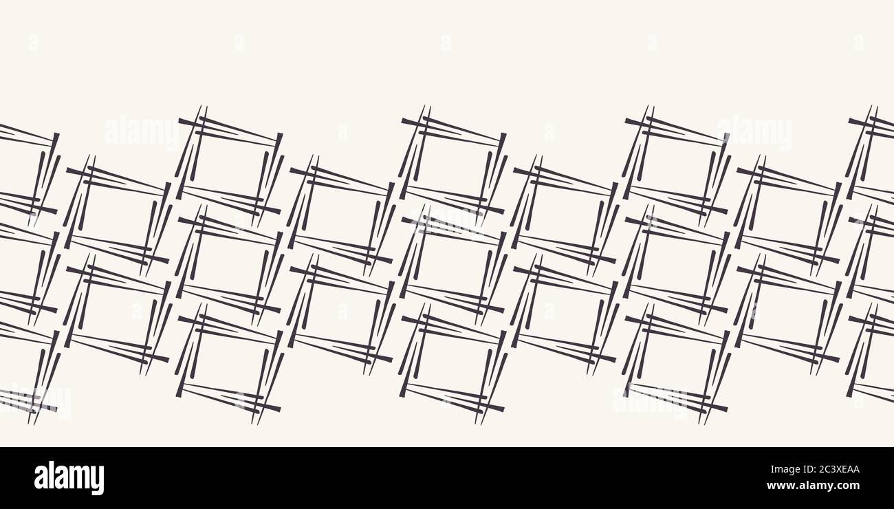 Geometric squares texture shape border. Repeating abstract striped ...