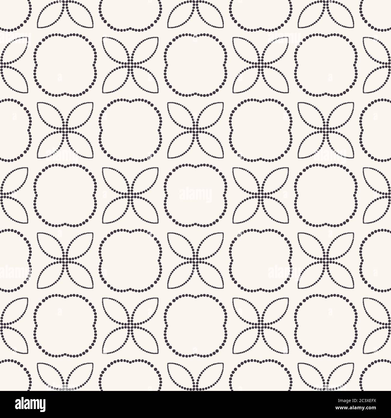 Seamless pattern hand drawn petal flower trellis grid background ...