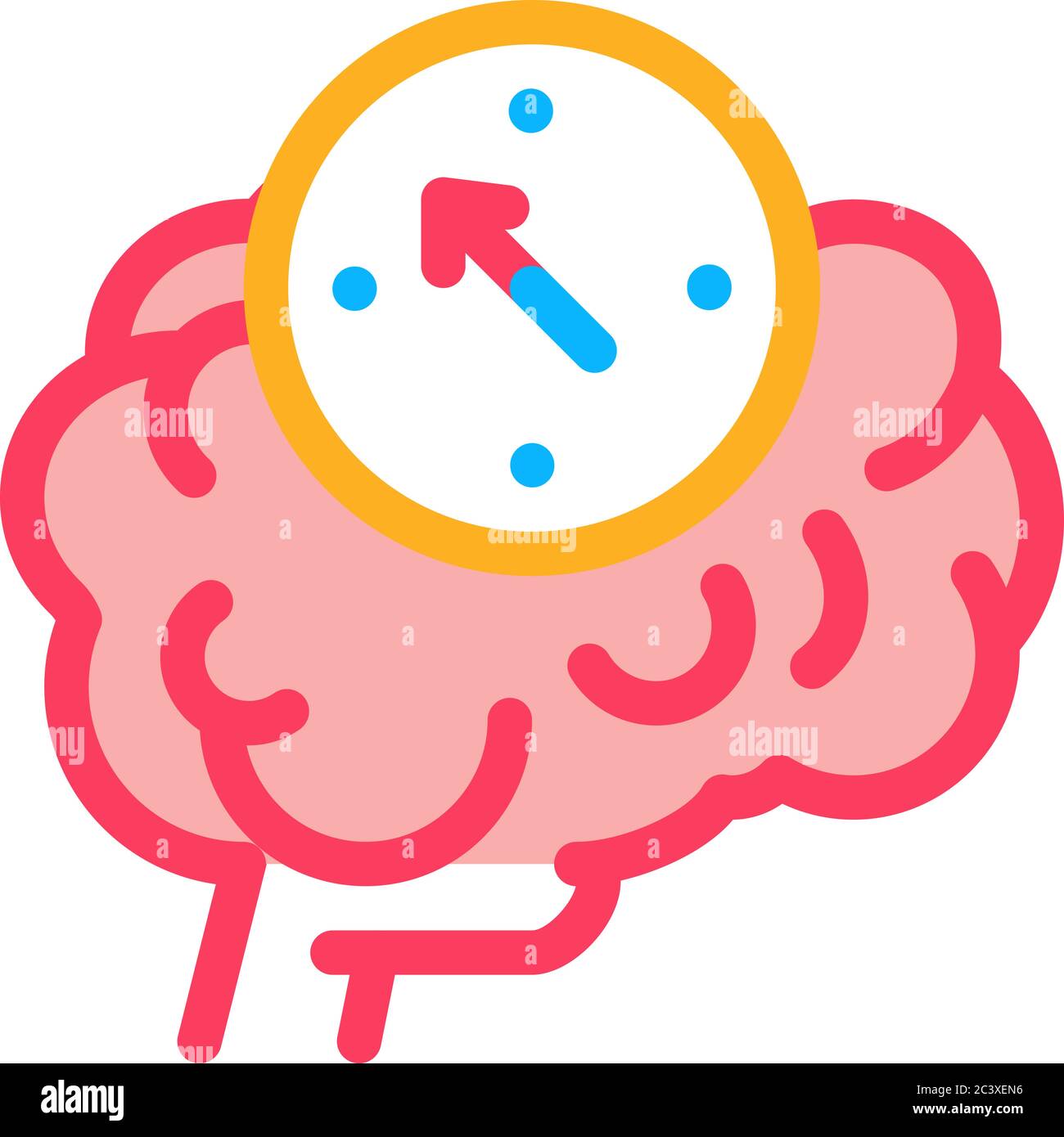 brain mind compass icon vector outline illustration Stock Vector Image ...