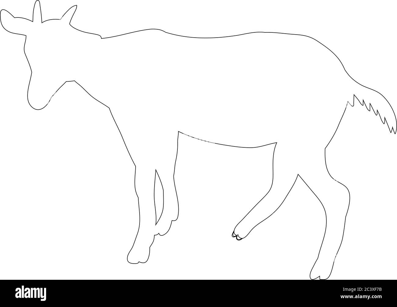 goat outline on white background Stock Vector Image & Art - Alamy