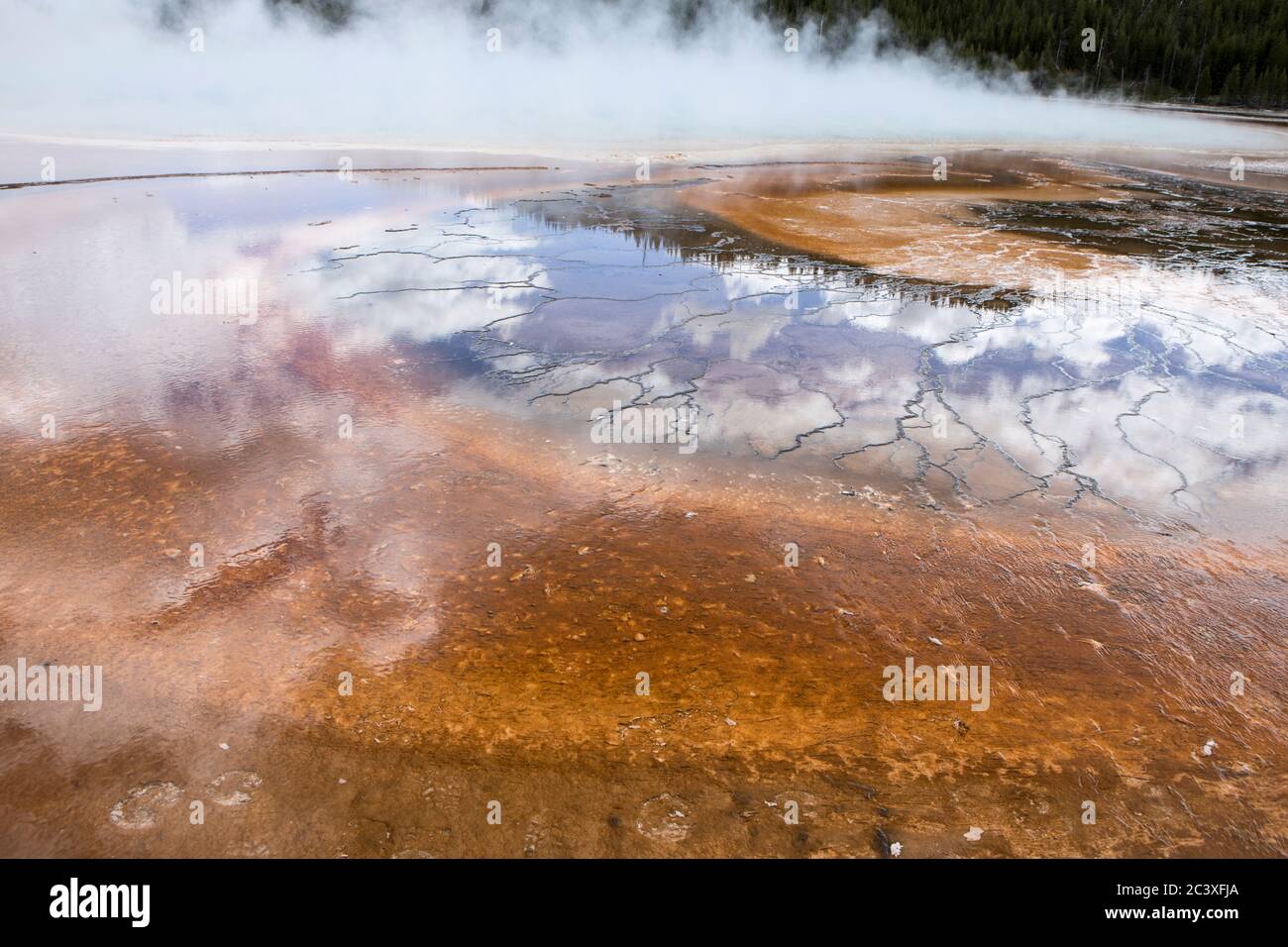 The Grand prismatic pool in Yellowstone National Park Stock Photo - Alamy